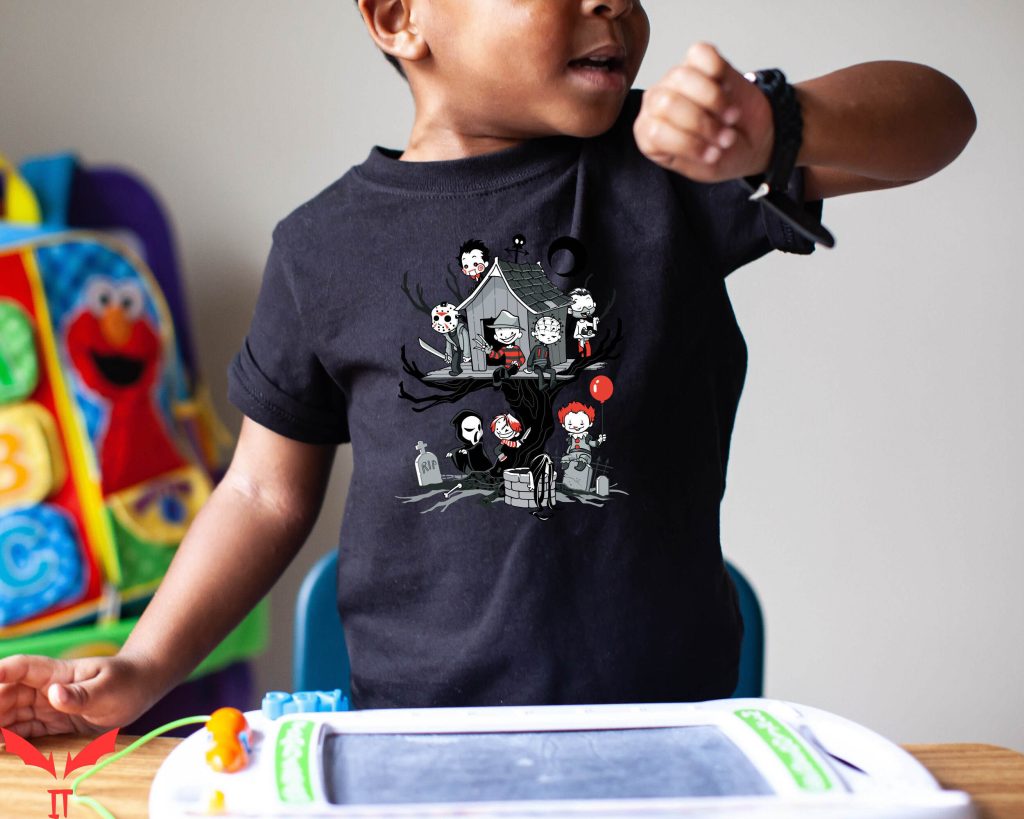 Pennywise Friends T-Shirt Halloween Horror Park Tree House