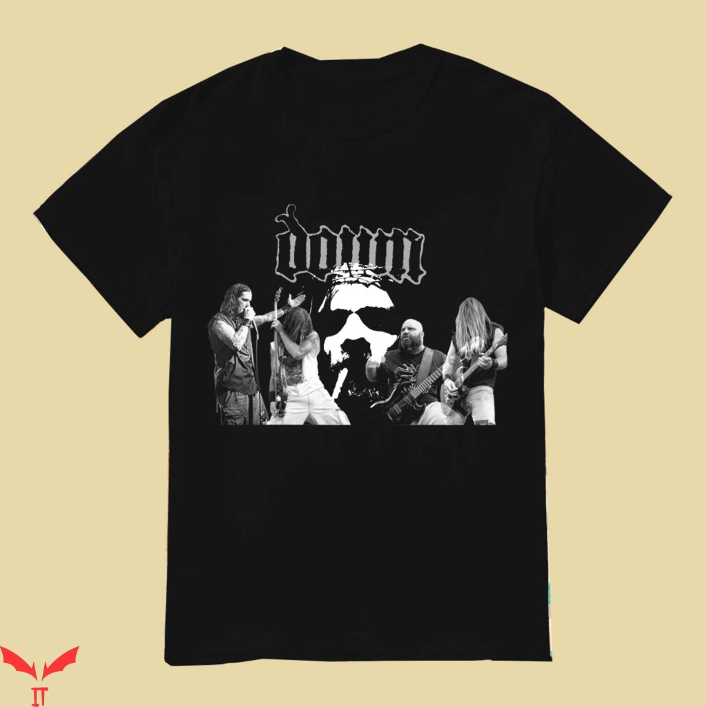 Down Band T-Shirt Heavy Metal Band Smoking Jesus Face Tee