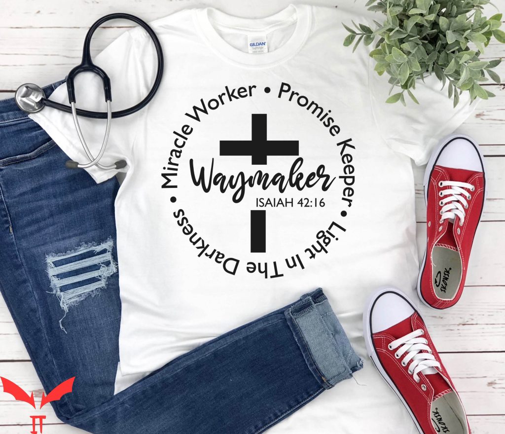 Way Maker T-Shirt Waymaker Rainbow Bible Verse Spiritual