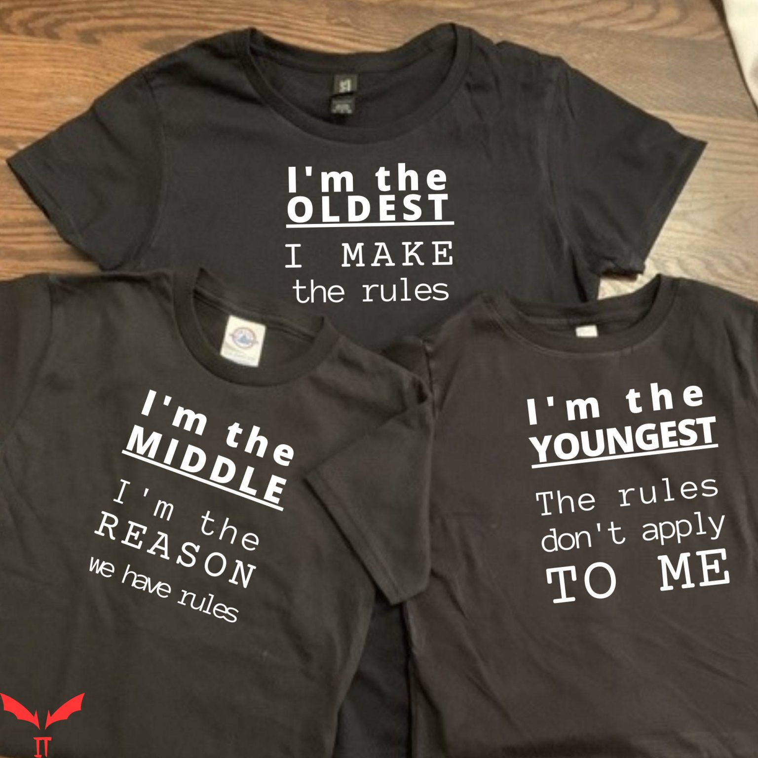 3 Sibling T-Shirt Family Reunion Oldest Middle Youngest