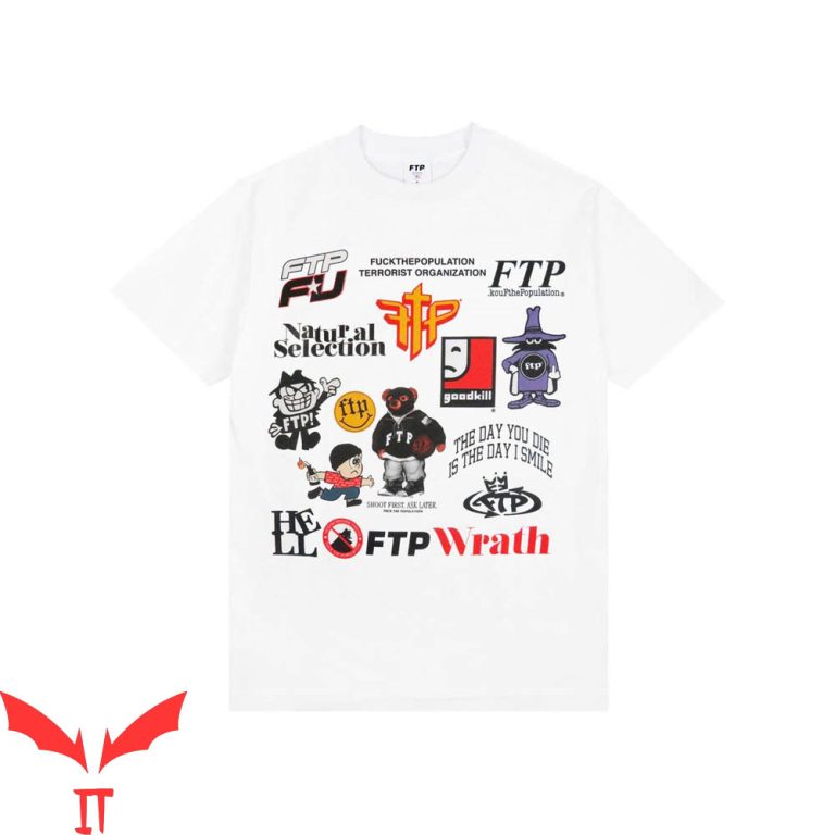 FTP Columbine T-Shirt Classic Lettering Natural Selection