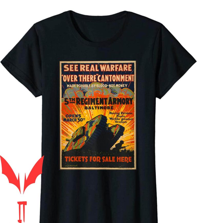 World War Lean T-Shirt Vintage WWI Retro Poster Advertising