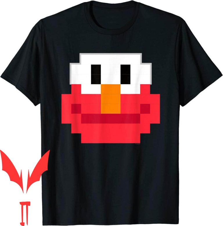 Elmo Birthday T-Shirt Sesame Street 8 Bit
