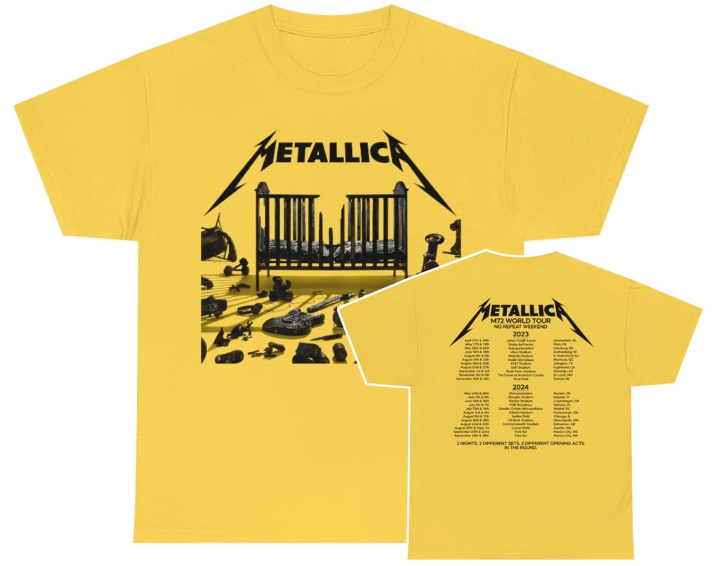 Metallica 2023 - 2024 72 Seasons World Tour Shirt - Yellow