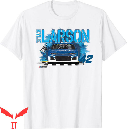 90s Nascar T-Shirt Kyle Larson Racing Flags Vintage