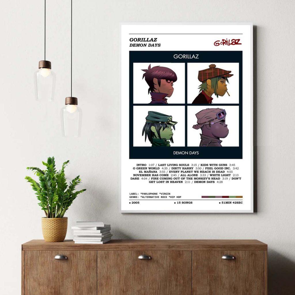 Gorillaz Demon Days Album Poster