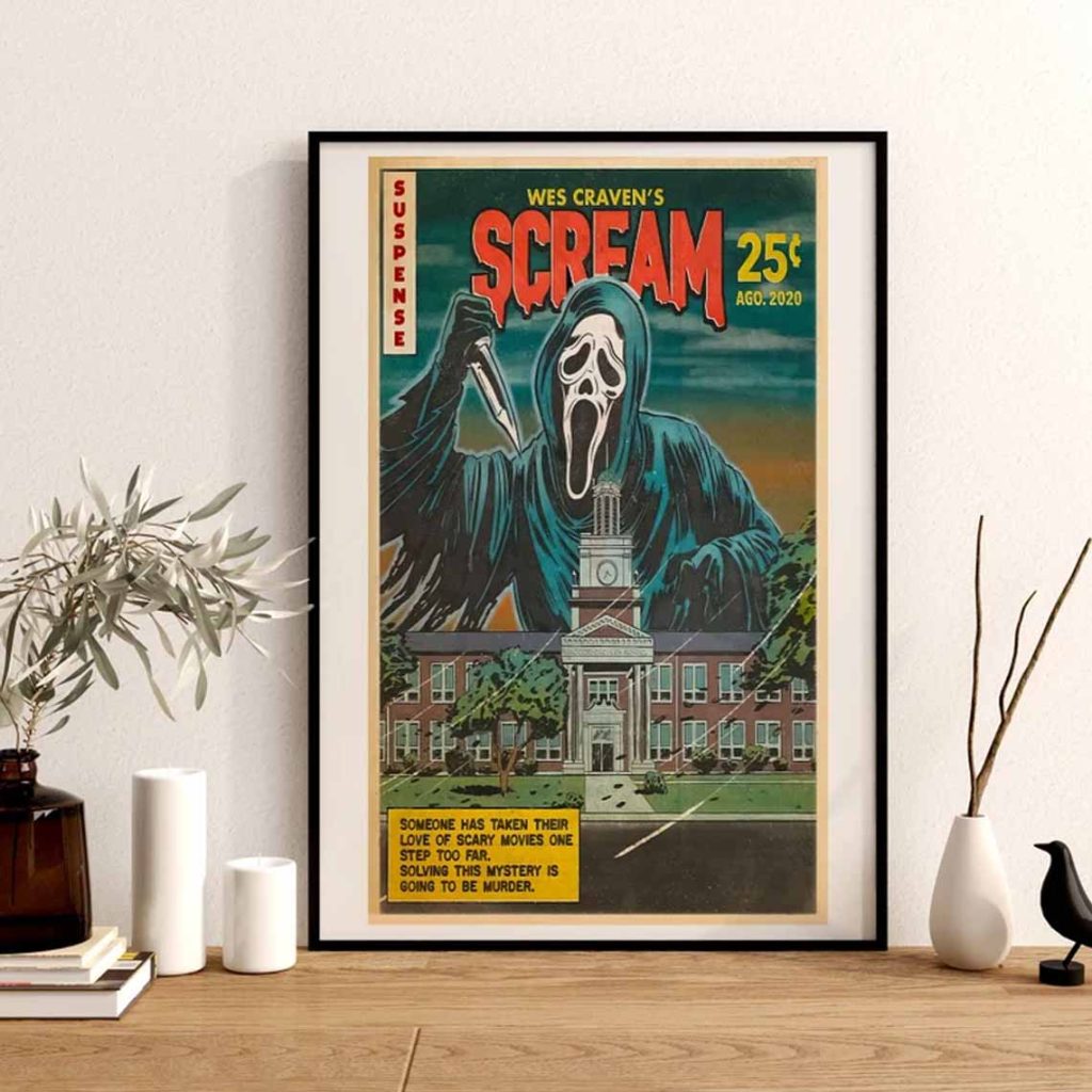 Scream Movie Retro Ghost Scream Poster
