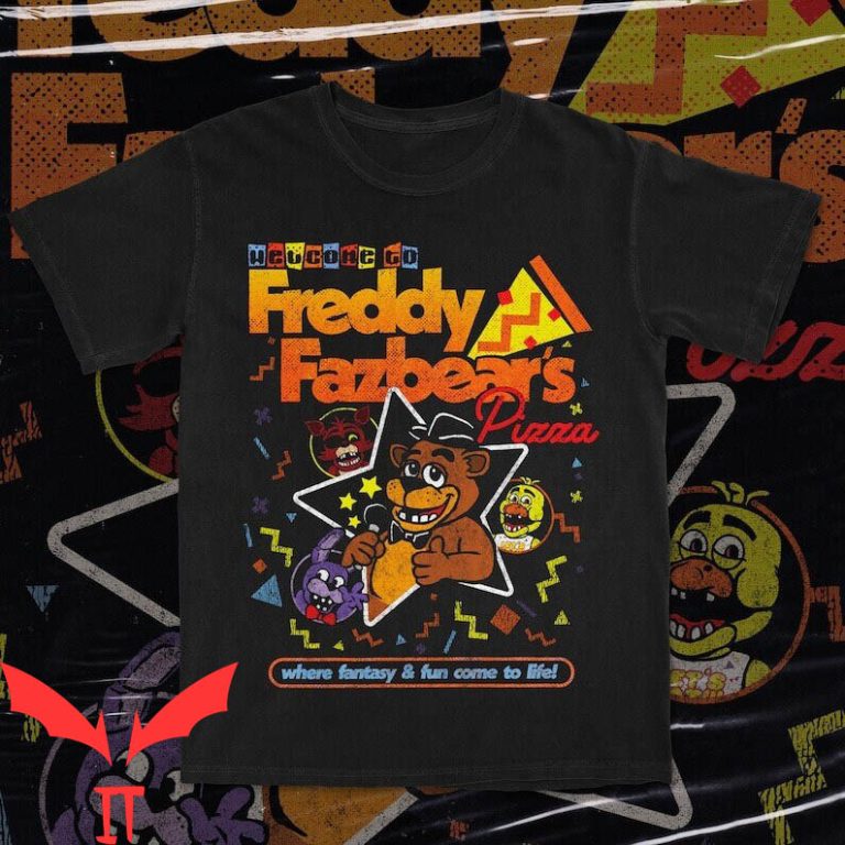 Five Nights At Freddys T-Shirt Comic Vintage FNAF Game