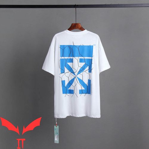 Off White T-Shirt Logo Vintage Minimalist Art Cross Arrow