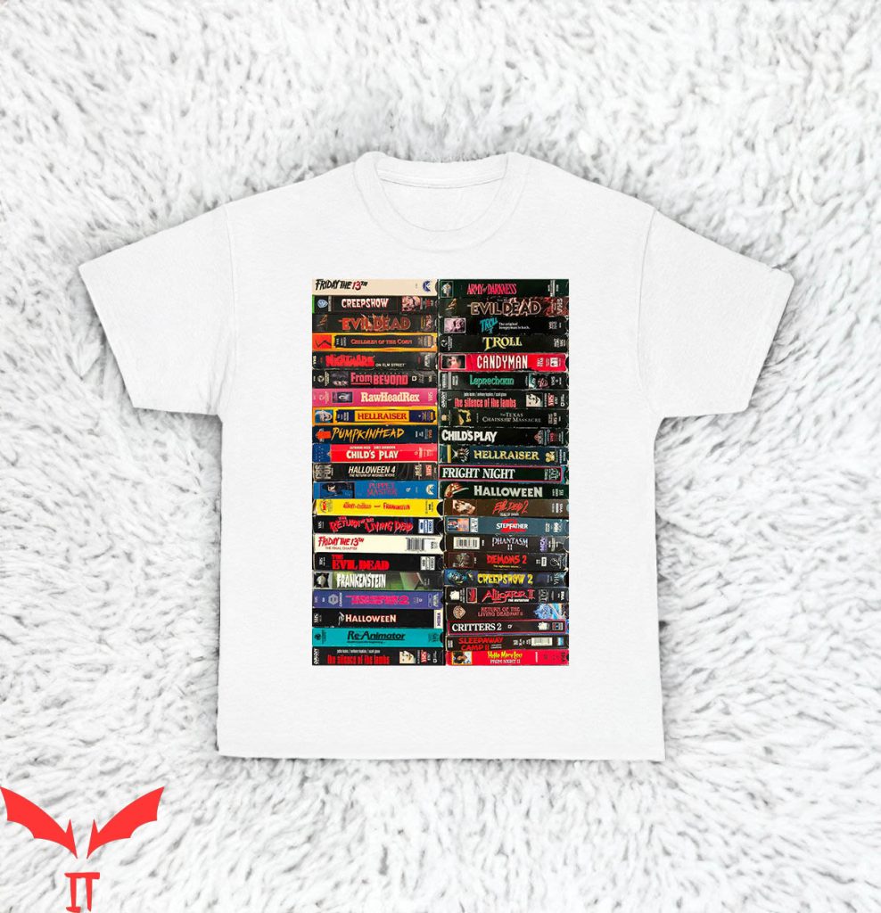 VHS85 T-Shirt Halloween Horror Movies VHS Tapes Vintage