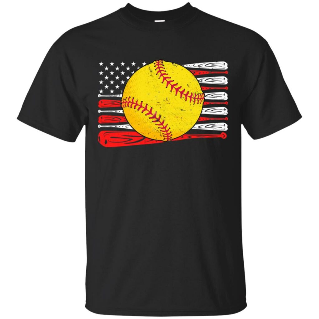 4th Of July Baseball America Flag