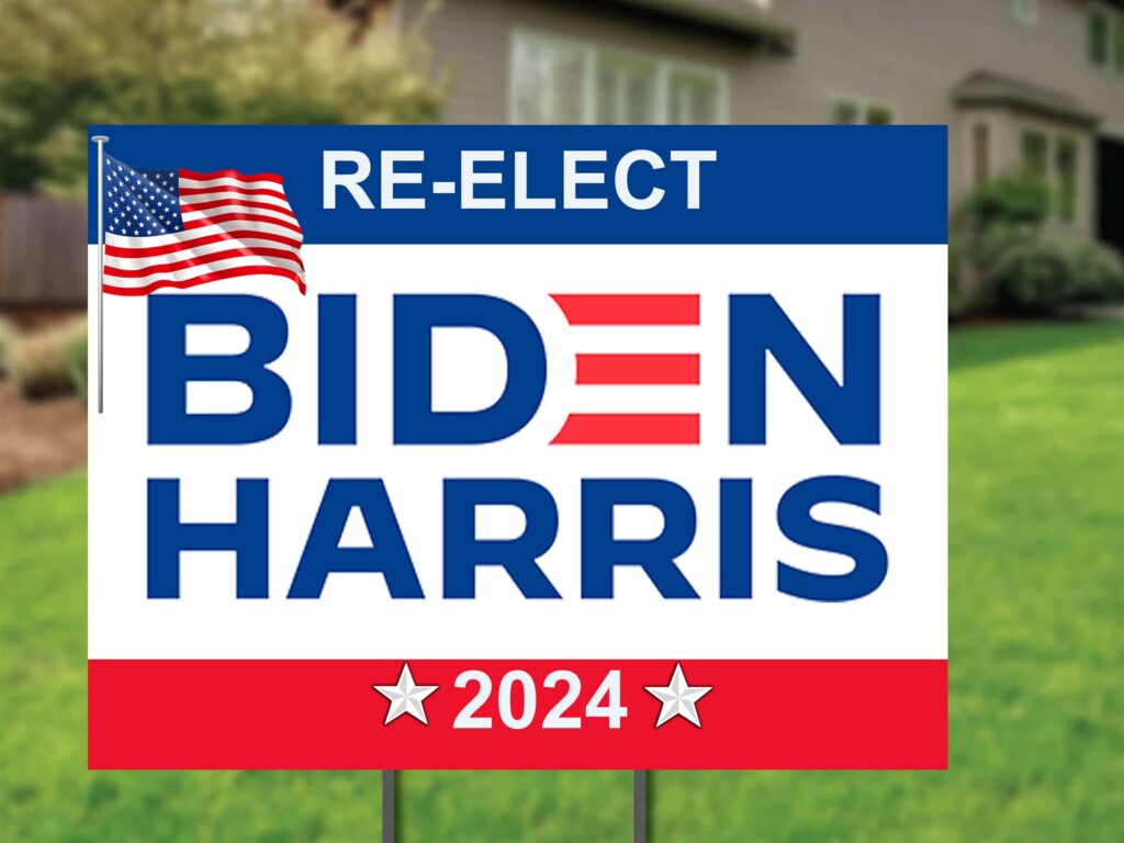 Trump 2024 Yard Sign Biden Harris 2024 President