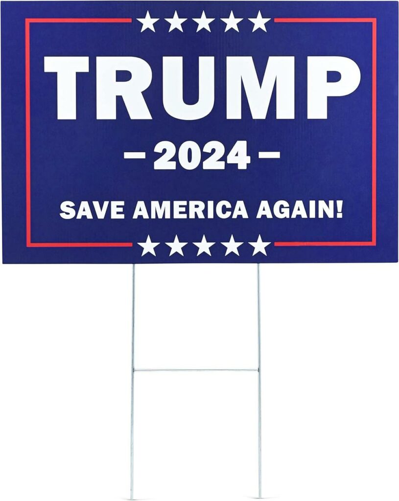 Trump 2024 Yard Sign Donald Trump 2024 Save America Again